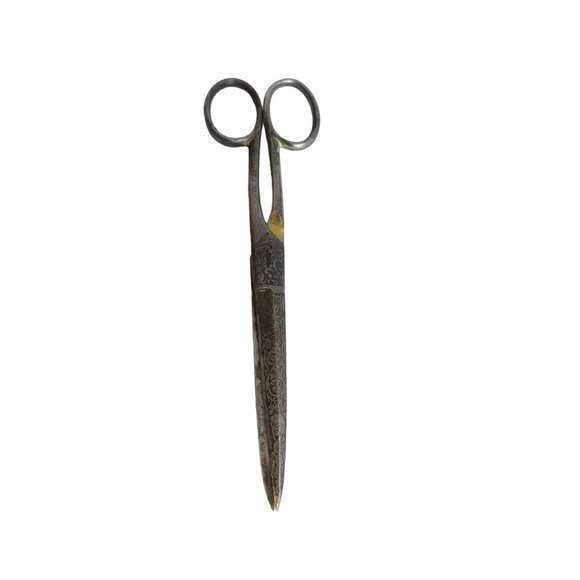 Vintage Scissors | Kitchen | Scissors Vintage Etched Three Crowns Gold ...